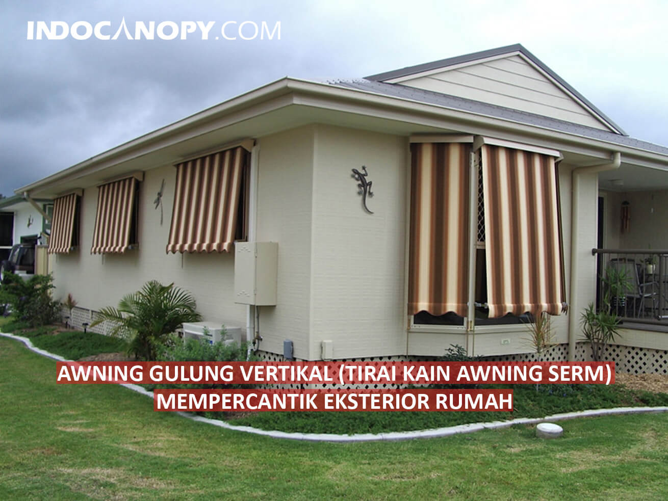Awning Gulung Vertikal (Tirai Kain untuk Outdoor) - Indocanopy